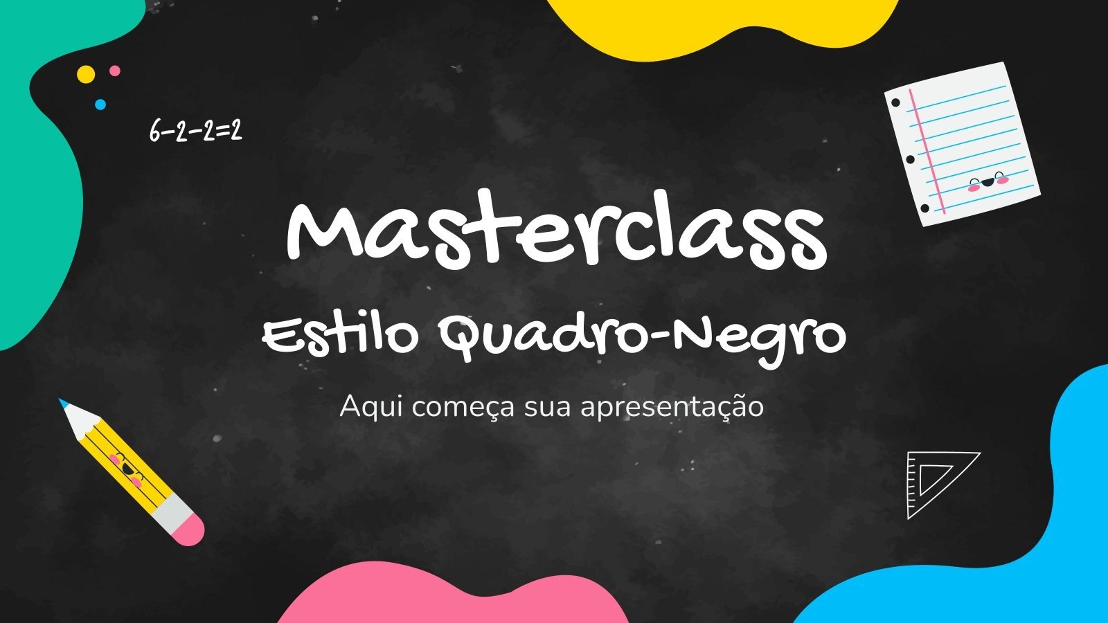 Masterclass estilo quadro-negro | Google Slides e PowerPoint