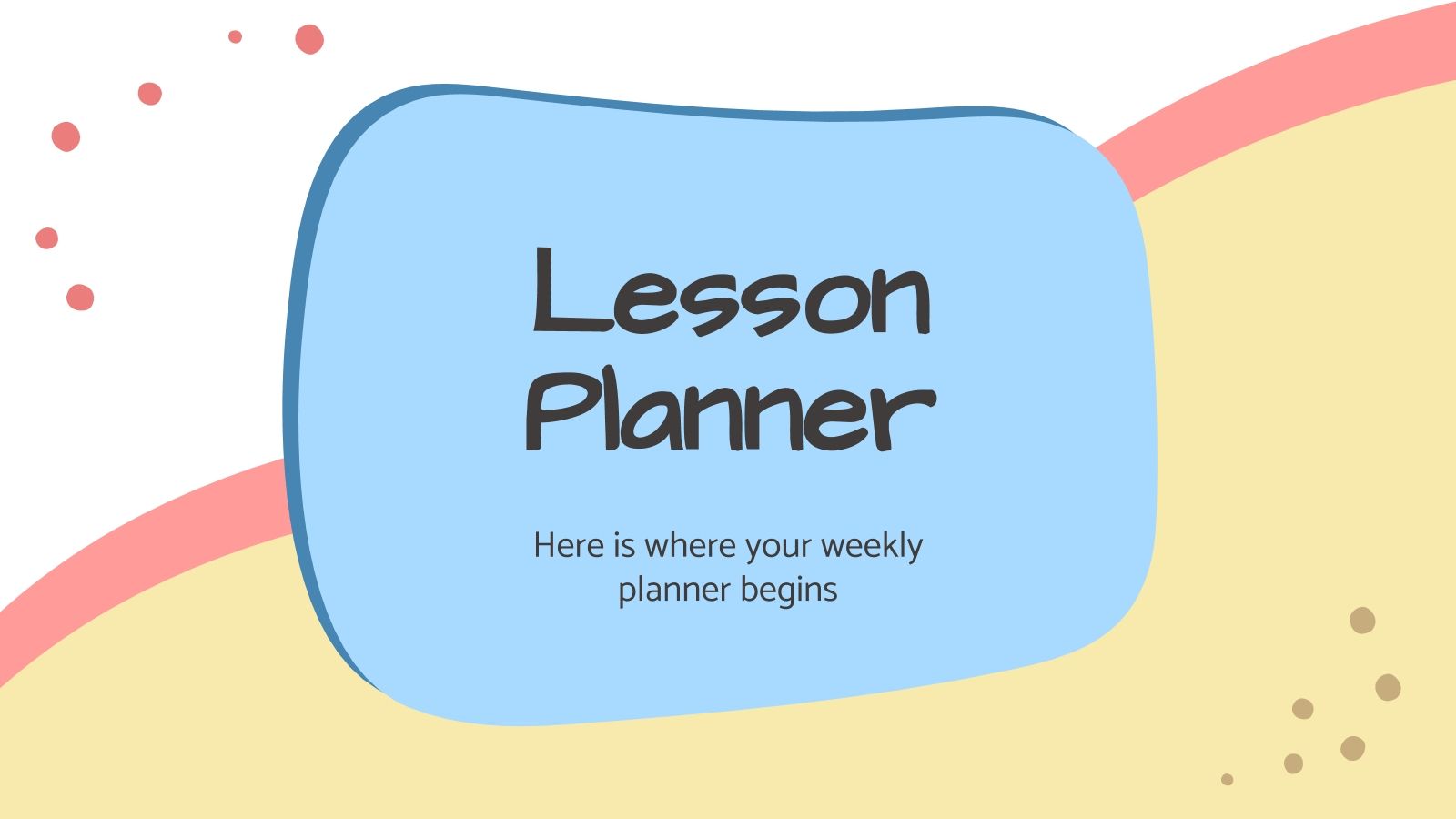 Lesson Planner Google Slides theme and PowerPoint template