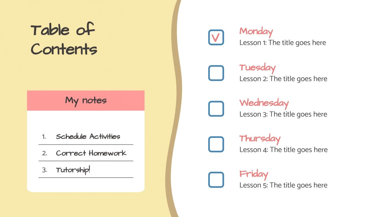 Lesson Planner Google Slides theme and PowerPoint template