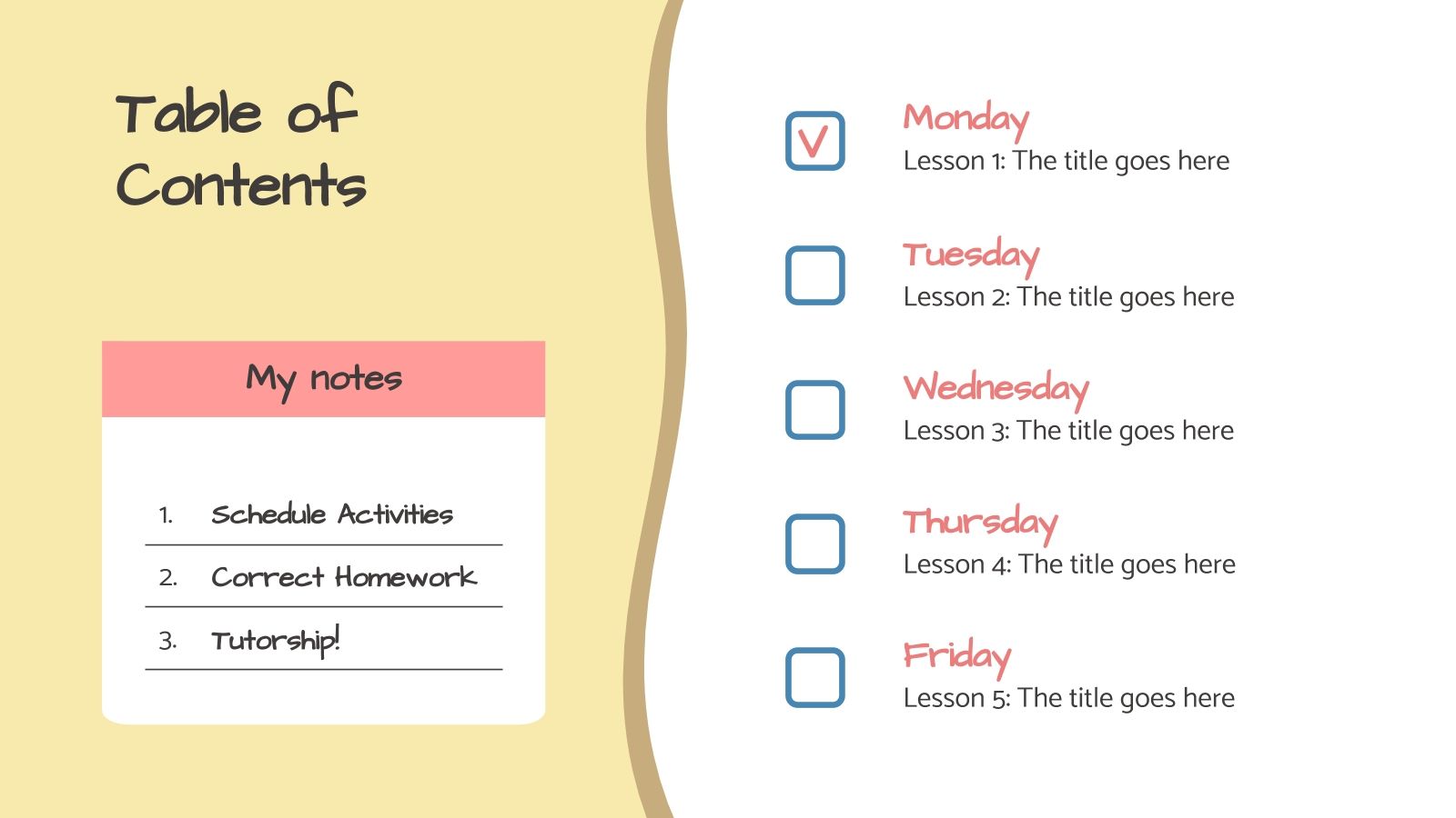 Lesson Planner Google Slides theme and PowerPoint template