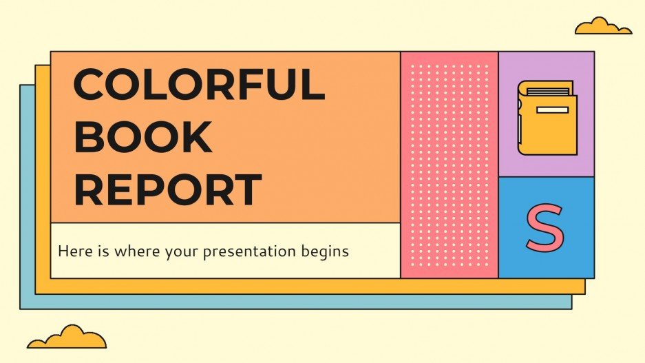 Colorful Book Report | Google Slides and PowerPoint theme