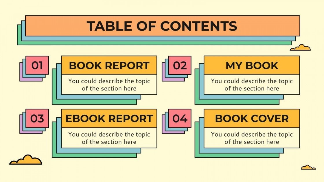 Colorful Book Report | Google Slides and PowerPoint theme