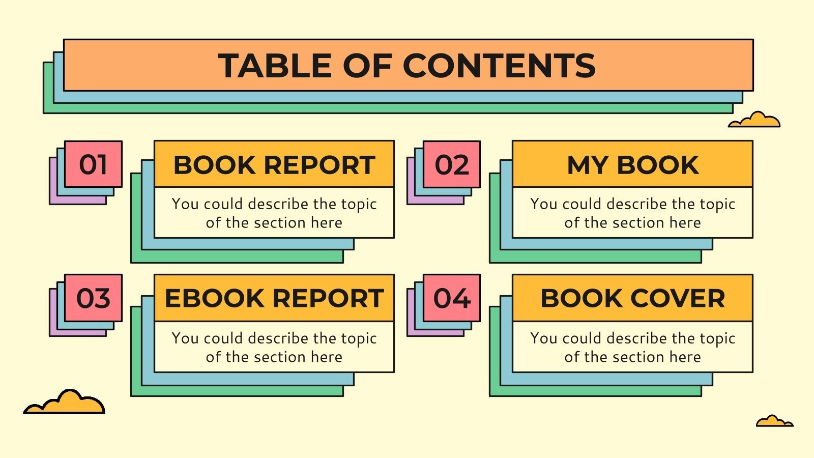 Colorful Book Report | Google Slides and PowerPoint theme
