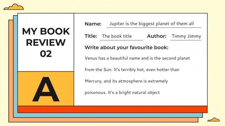 Colorful Book Report | Google Slides and PowerPoint theme