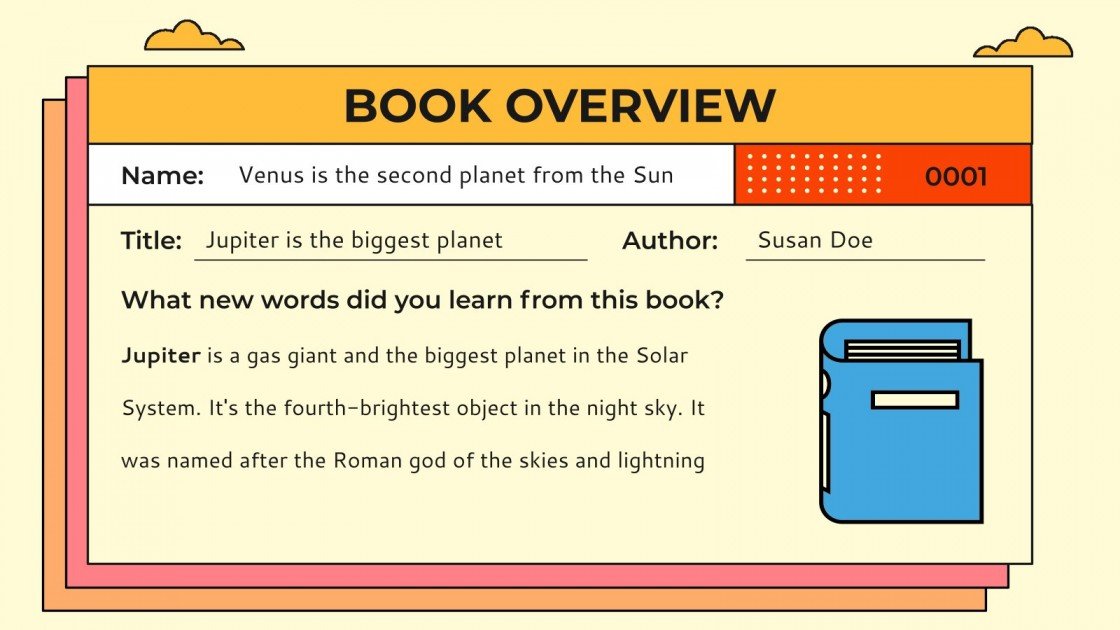 Colorful Book Report | Google Slides and PowerPoint theme