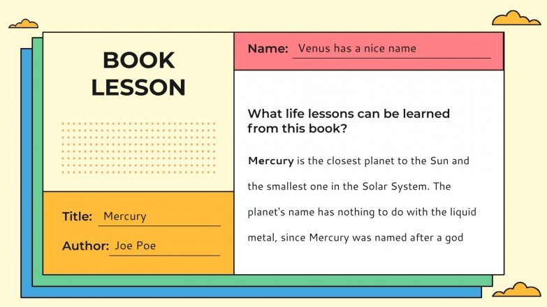 Colorful Book Report | Google Slides and PowerPoint theme