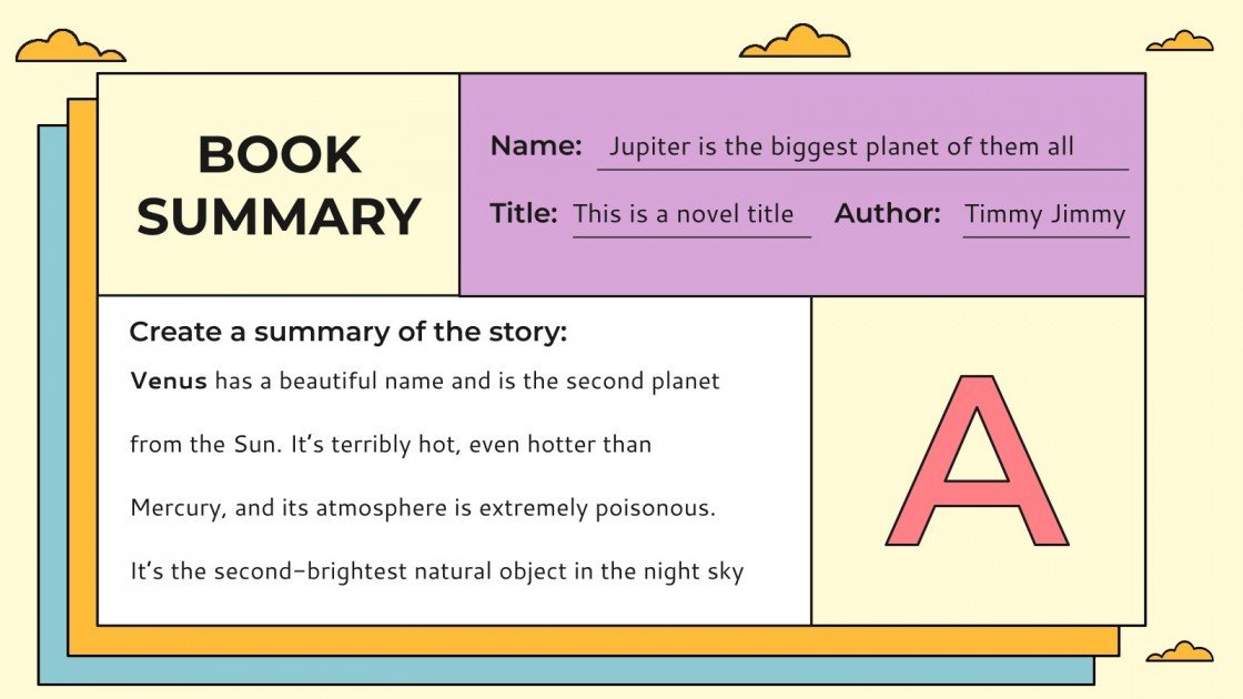 Colorful Book Report | Google Slides and PowerPoint theme