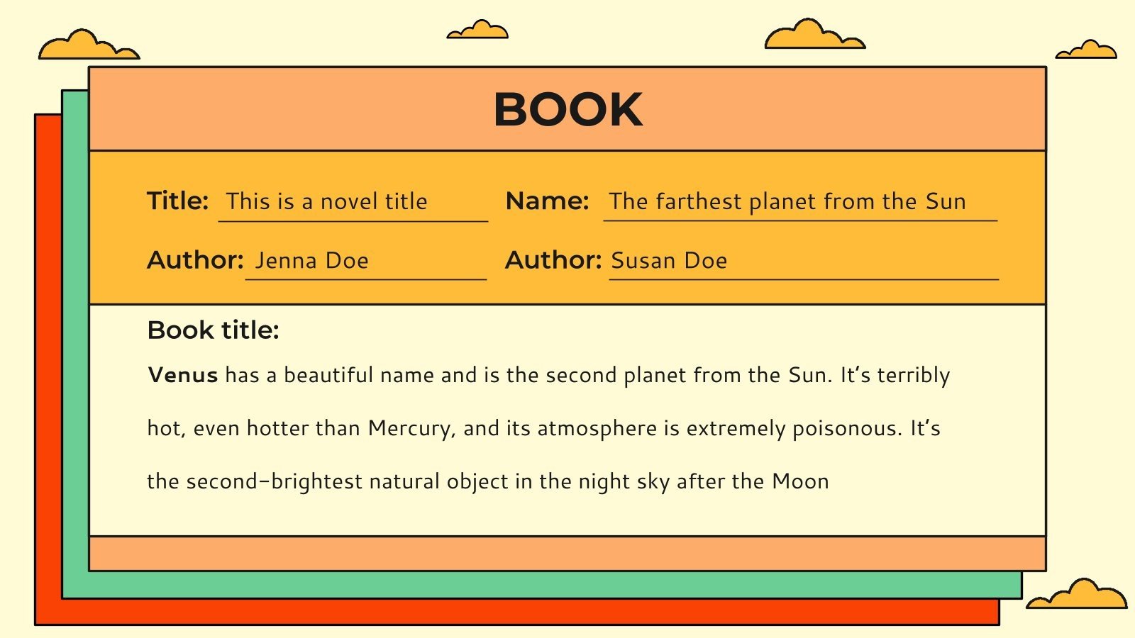 Colorful Book Report | Google Slides and PowerPoint theme