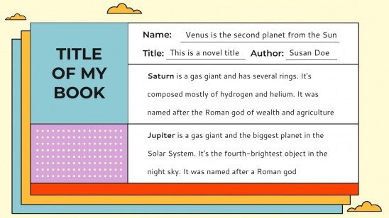 Colorful Book Report | Google Slides and PowerPoint theme