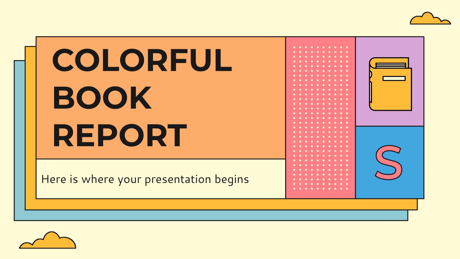Colorful Book Report Google Slides And PowerPoint Theme