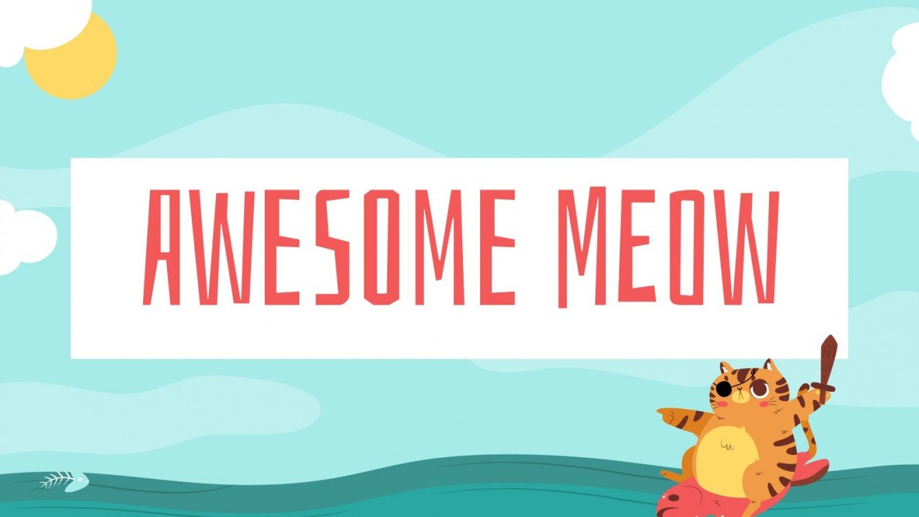 US Meow Like a Pirate Day Minitheme | Google Slides and PPT