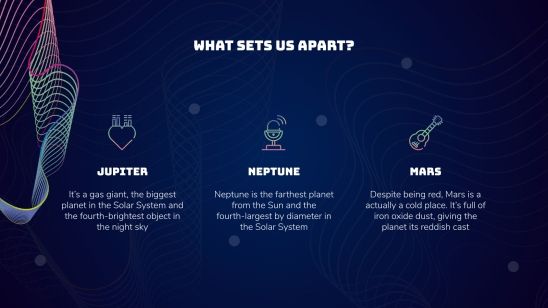 Futuristic Music Agency Google Slides and PowerPoint template