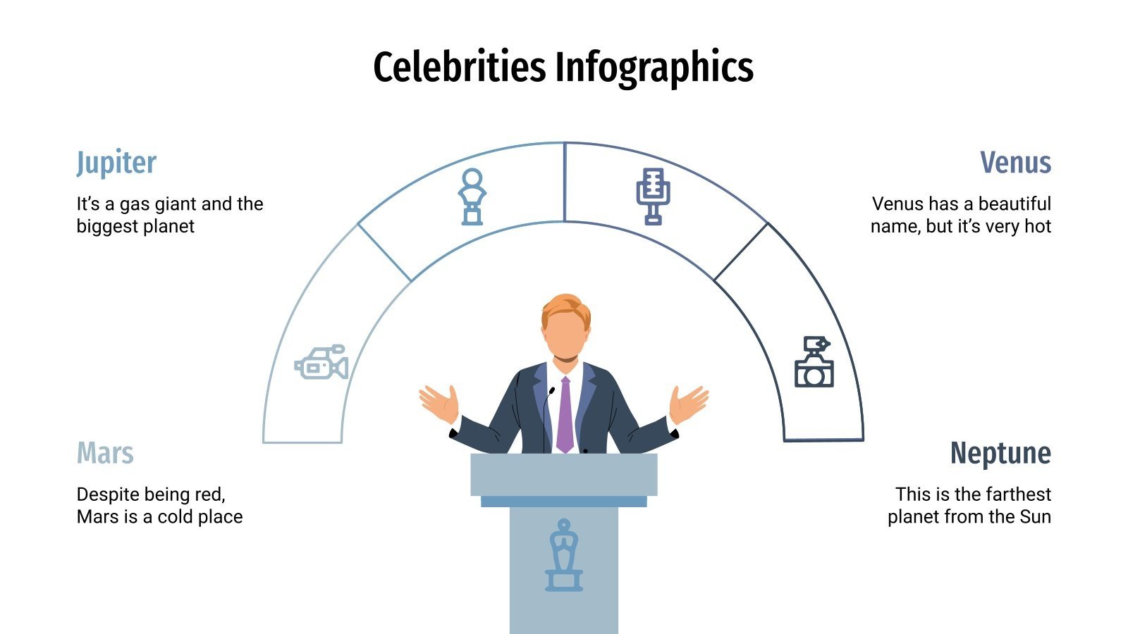Celebrities Infographics | Google Slides and PPT template