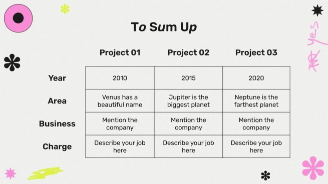 Neon Aesthetics Project Portfolio | Google Slides & PowerPoint