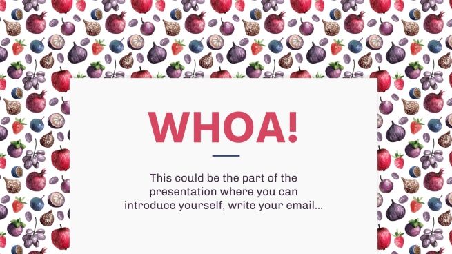 Fruit Pattern Google Slides theme and PowerPoint template