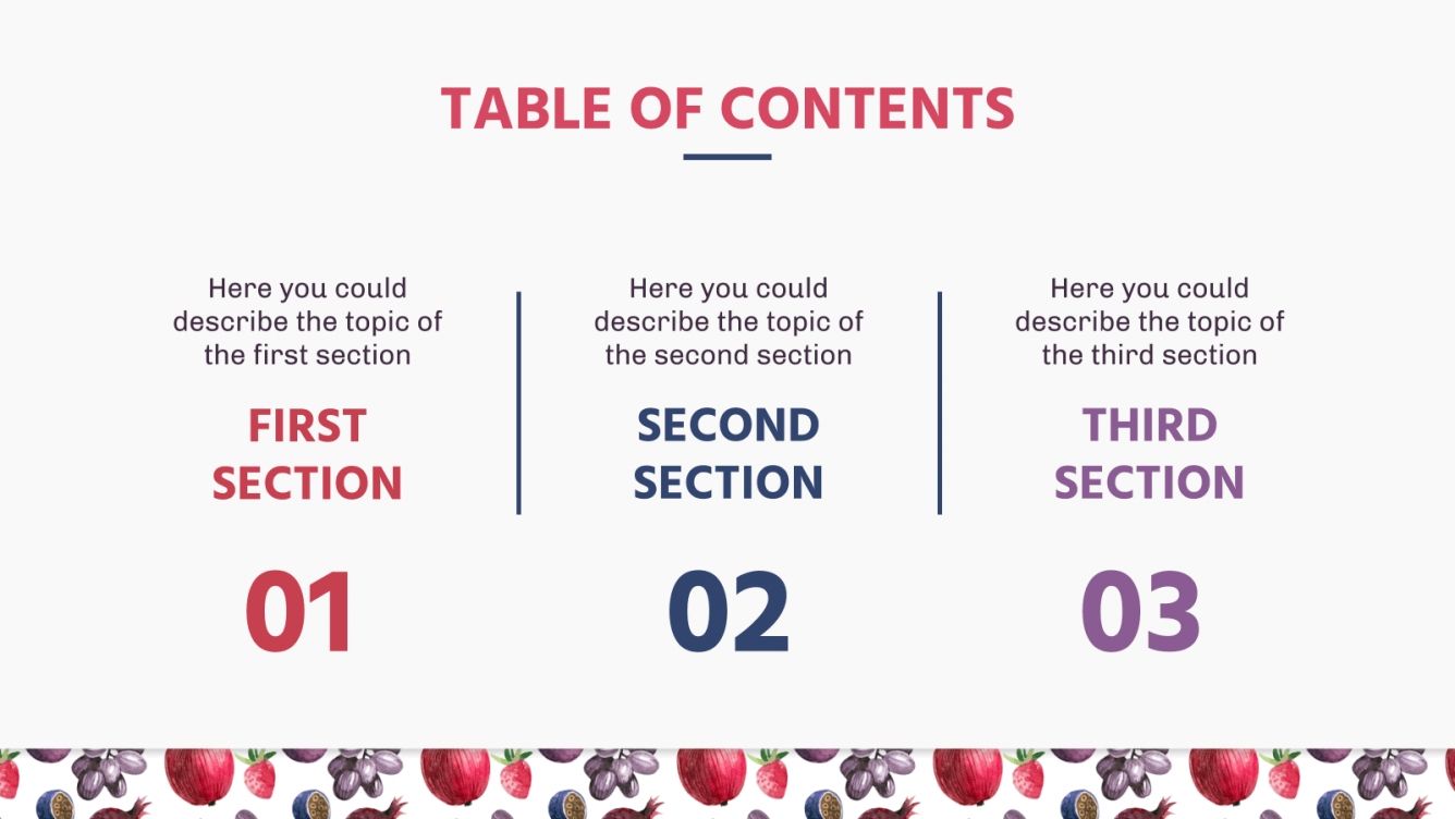 Fruit Pattern Google Slides theme and PowerPoint template