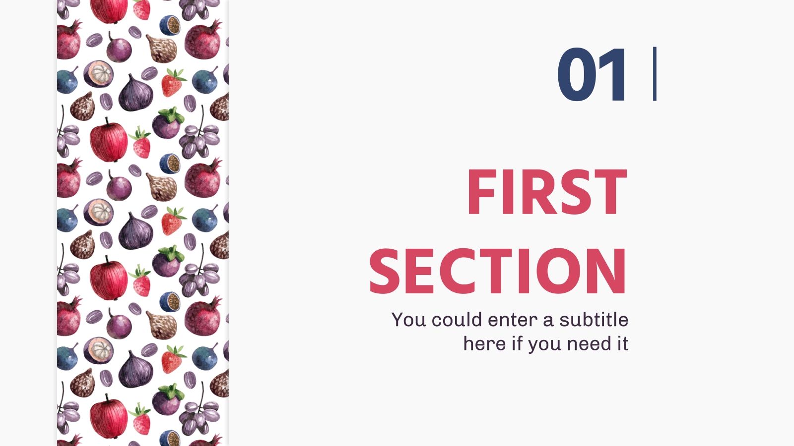 Fruit Pattern Google Slides theme and PowerPoint template