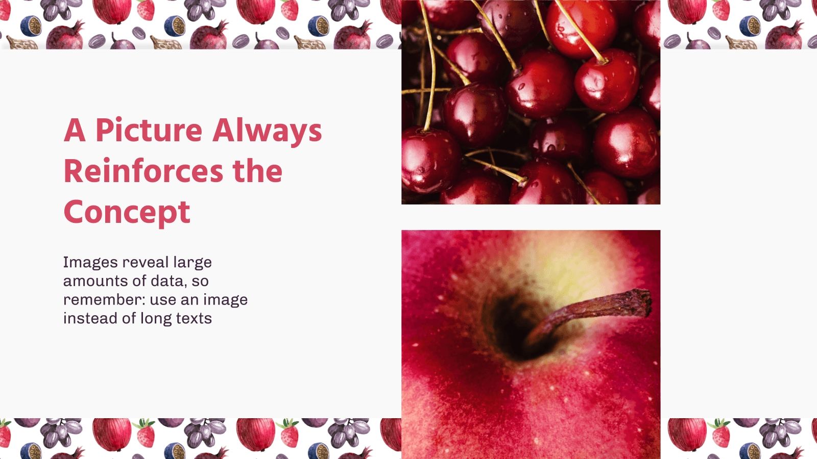 Fruit Pattern Google Slides theme and PowerPoint template