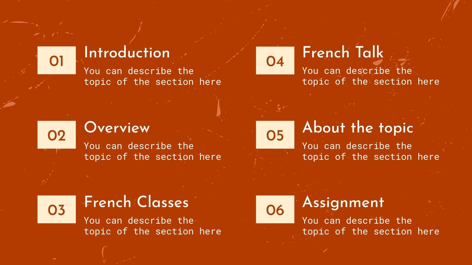 French Lesson Google Slides theme and PowerPoint template