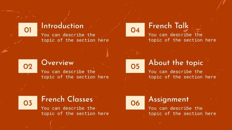Cours de français | Modèle Google Slides et PPT