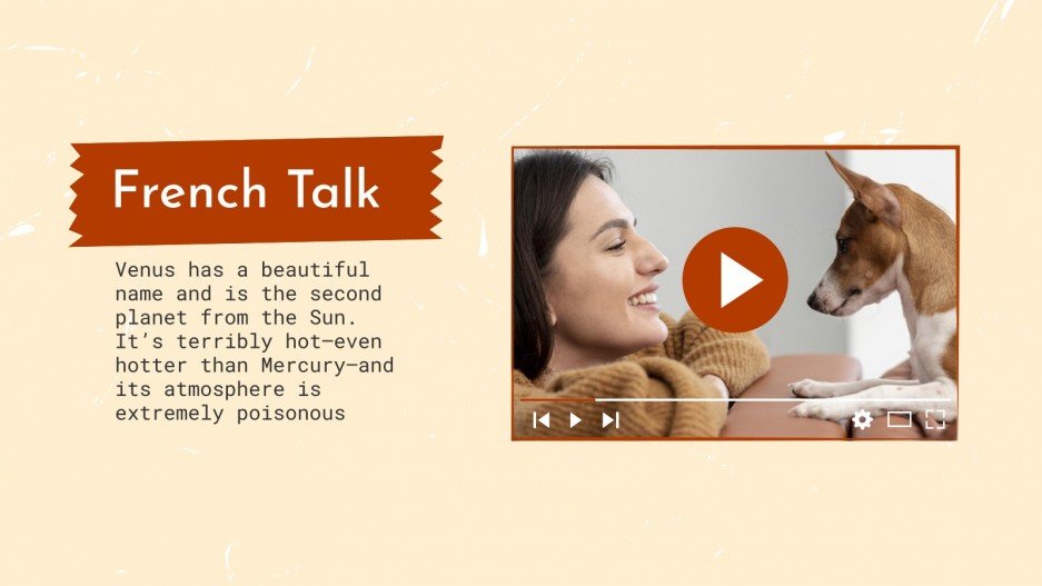 Cours de français | Modèle Google Slides et PPT