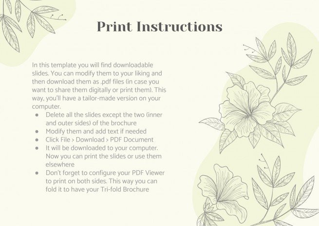 Minimalist Floral Thesis Defense Brochure | Google Slides