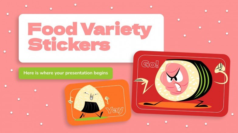 Food Stickers Company Profile | Google Slides & PowerPoint