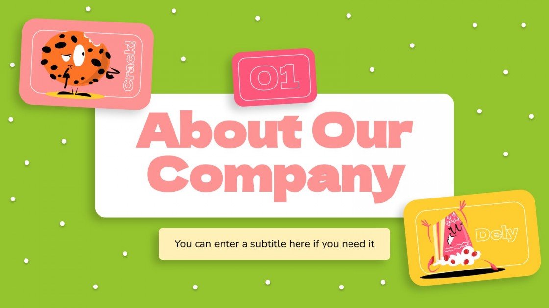 Food Stickers Company Profile | Google Slides & PowerPoint