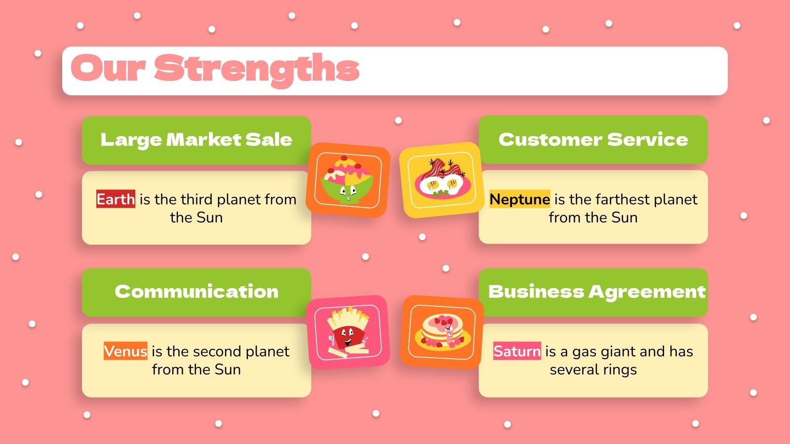 Food Stickers Company Profile | Google Slides & PowerPoint