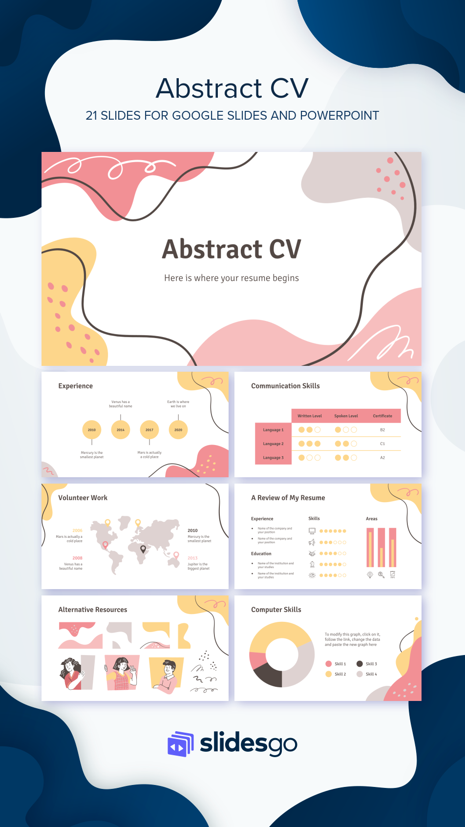 Abstract CV Google Slides theme and PowerPoint template