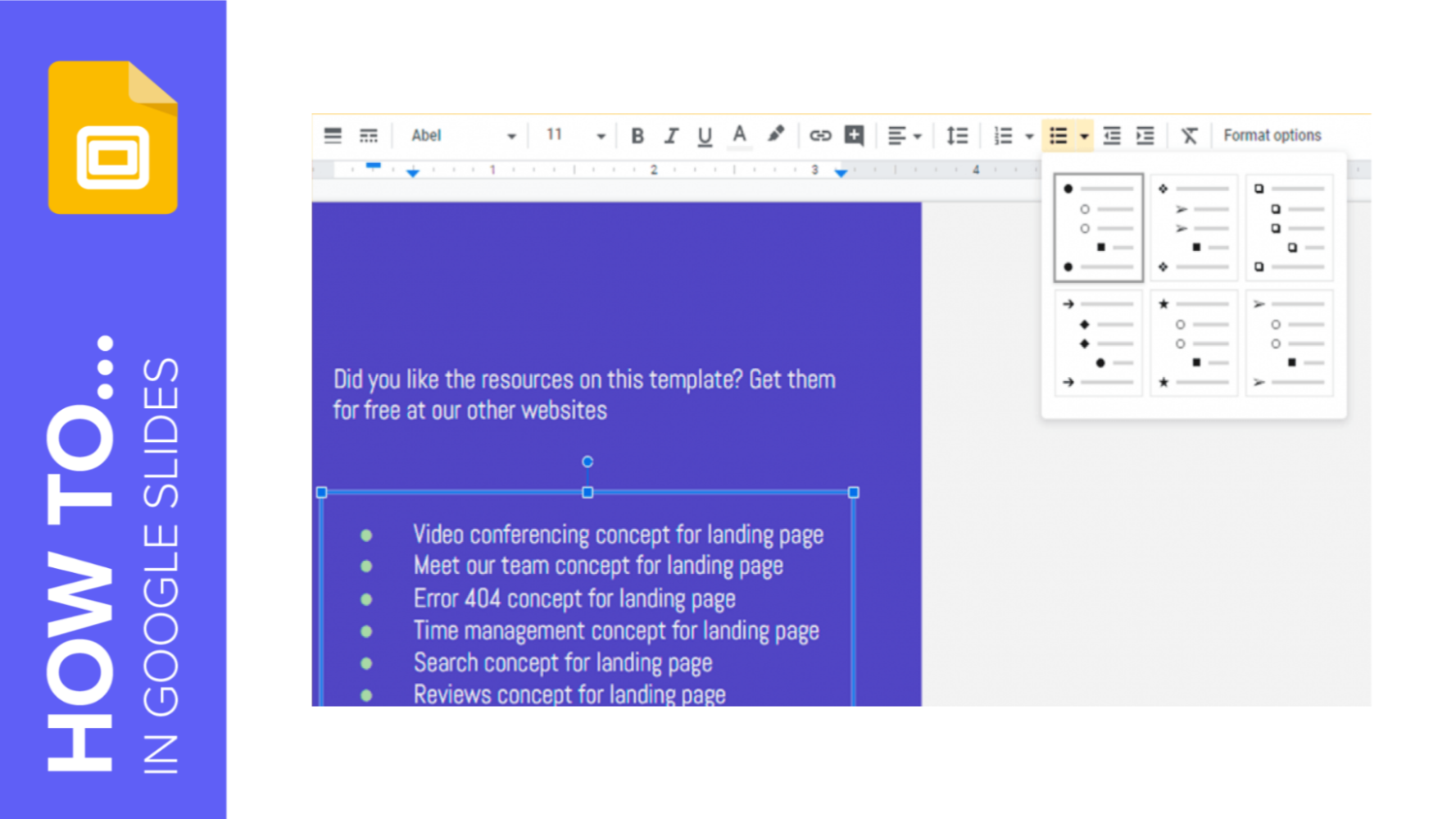 How To Add A Bulleted Or Numbered List In Google Slides Tutorial