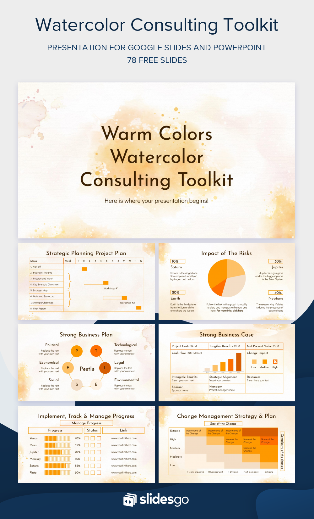 Warm Colors Consulting Toolkit | Google Slides & PPT