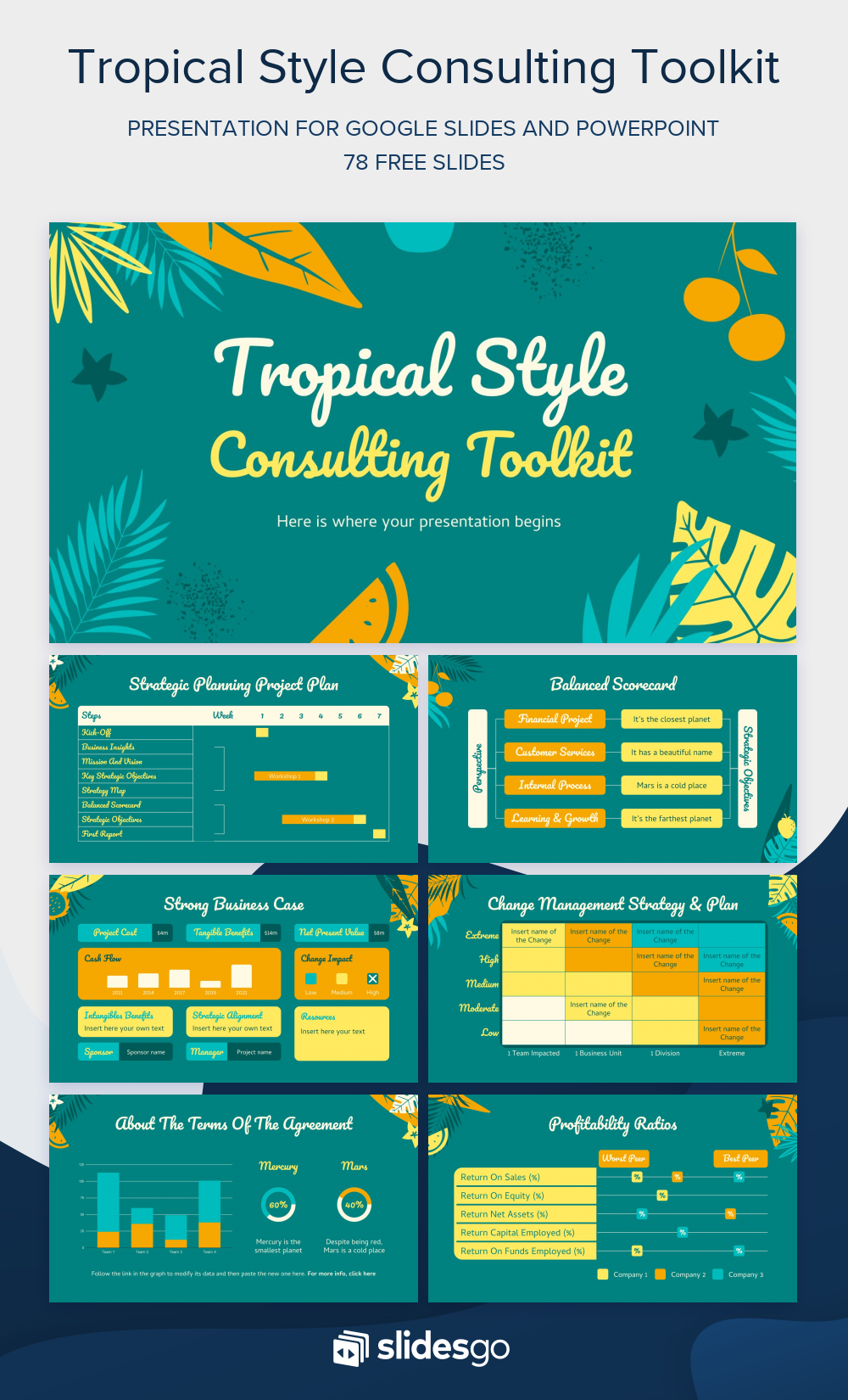Tropical Style Consulting Toolkit | Google Slides and PPT