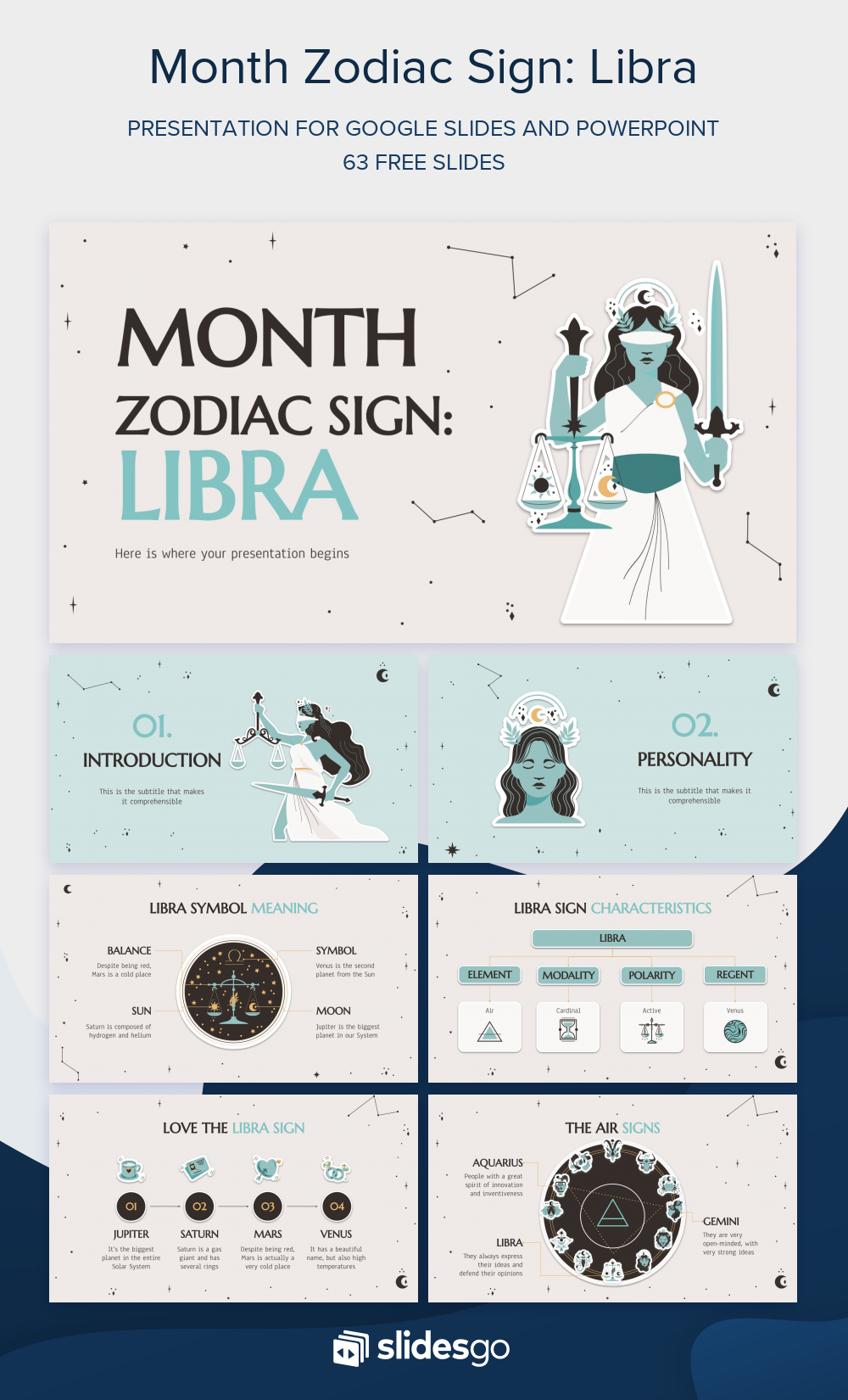 Month Zodiac Sign: Libra | Google Slides & PowerPoint