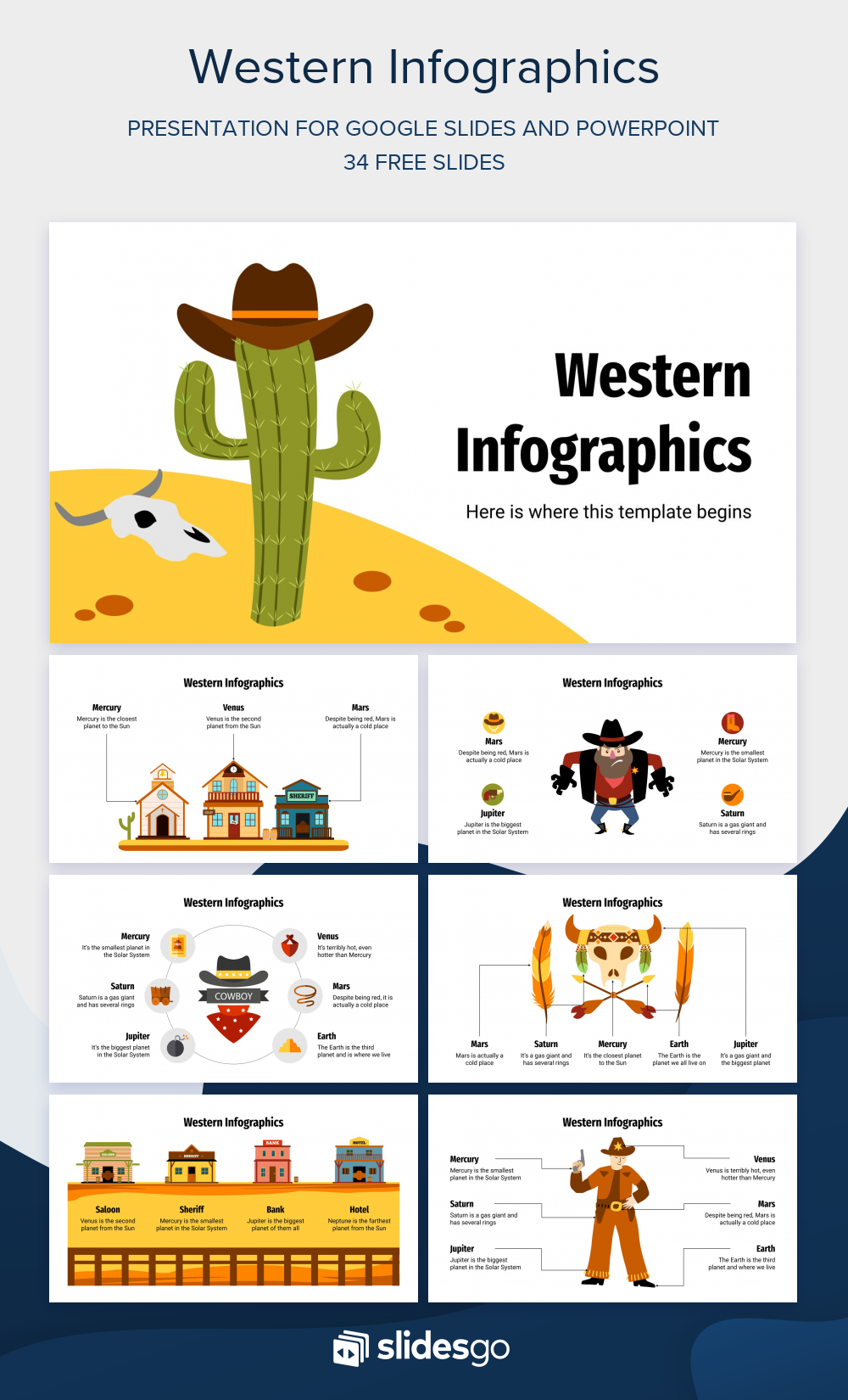 Western Infographics | Google Slides and PowerPoint