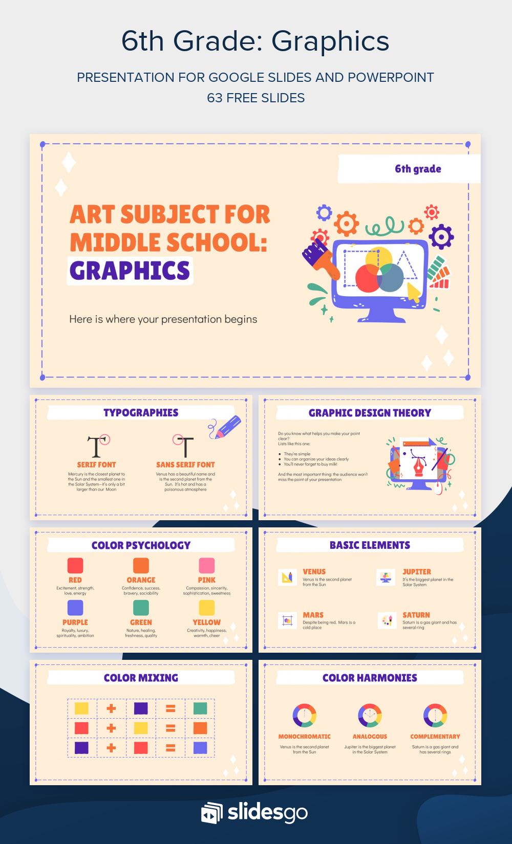 Art Subject for 6th Grade: Graphics | Google Slides & PowerPoint