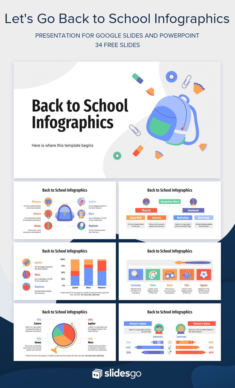 Let's Go Back to School Infographics | Google Slides & PPT