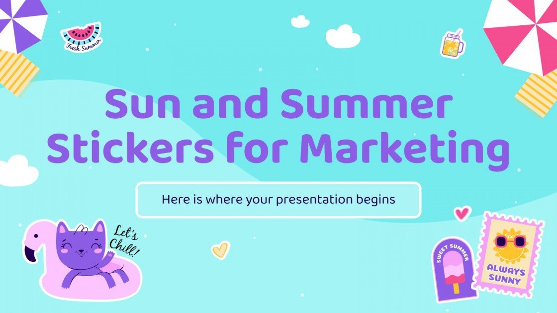 Sun and Summer Stickers for Marketing | Google Slides & PPT