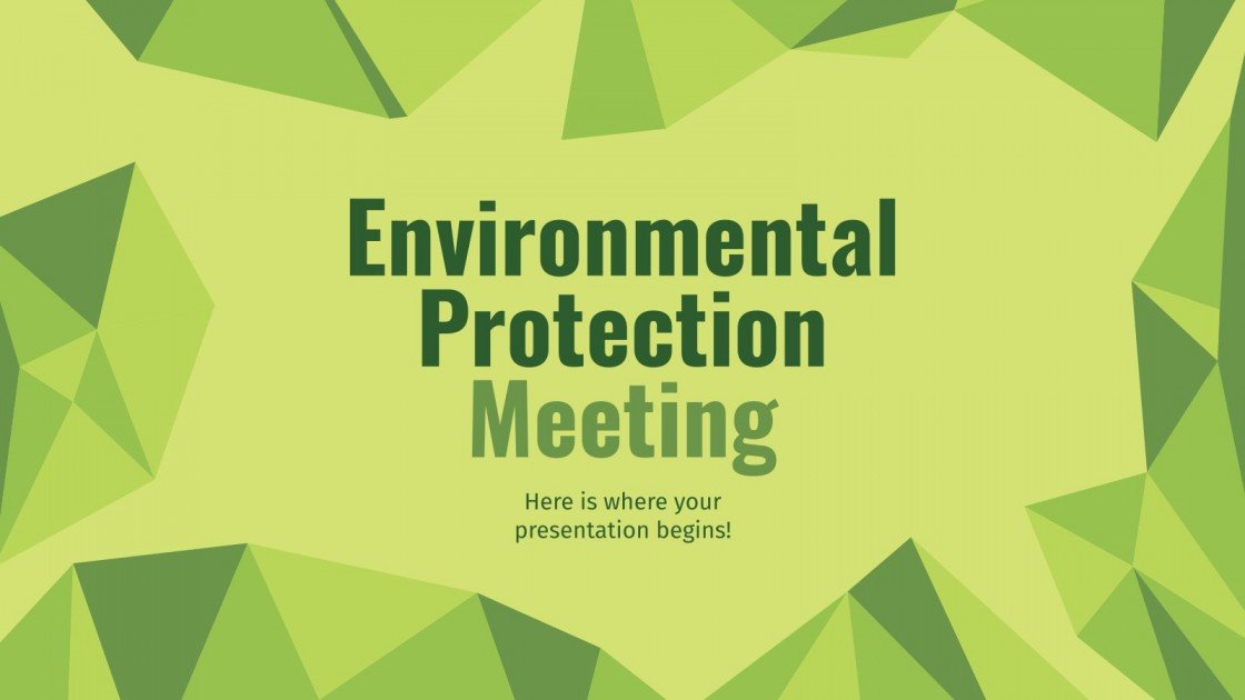 Environment Protection Meeting Google Slides and PPT template