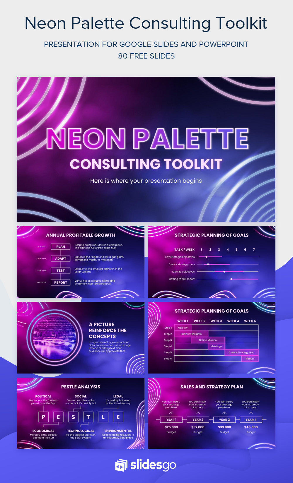 Neon Palette Consulting Toolkit | Google Slides & PowerPoint