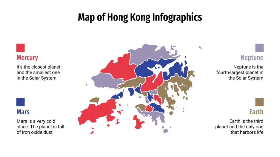 Infográficos com mapas da Hong Kong | Tema do Google Slides e PPT