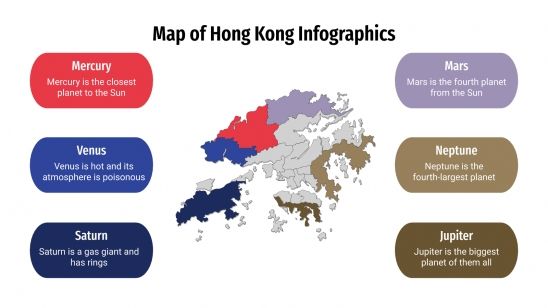 Infográficos com mapas da Hong Kong | Tema do Google Slides e PPT