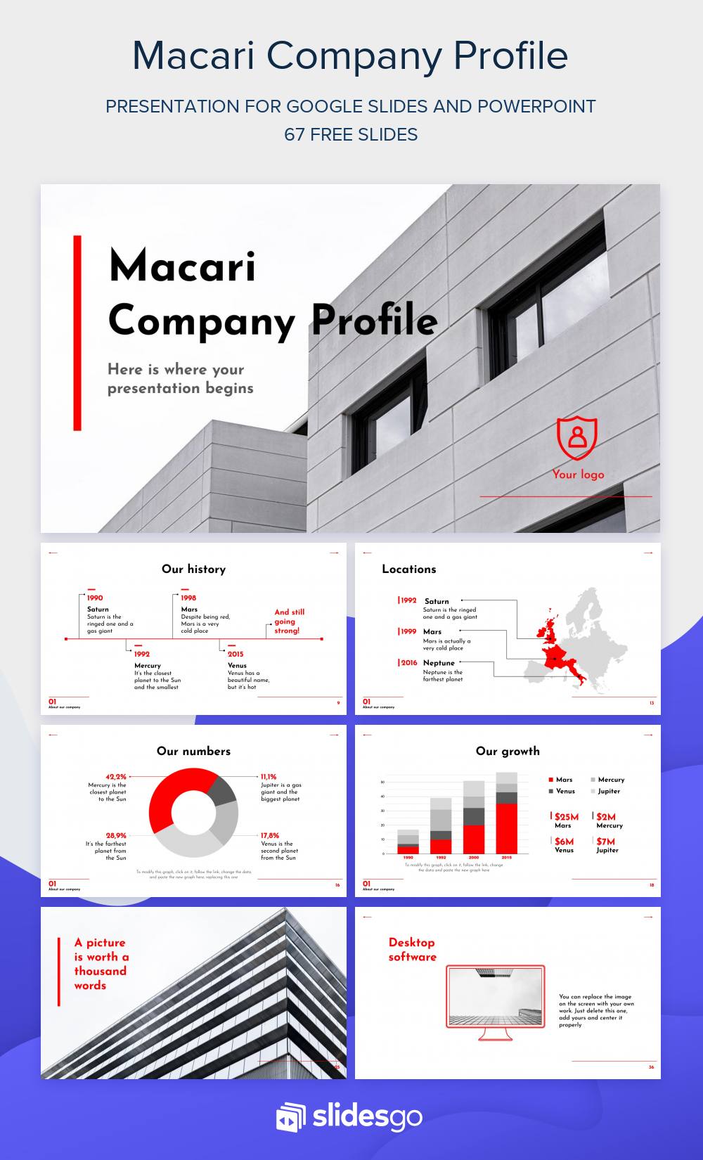 Macari Company Profile | Google Slides and PowerPoint