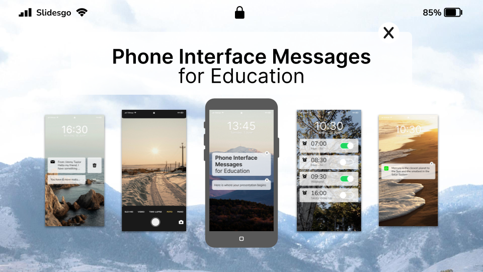 Phone Interface Messages for Education