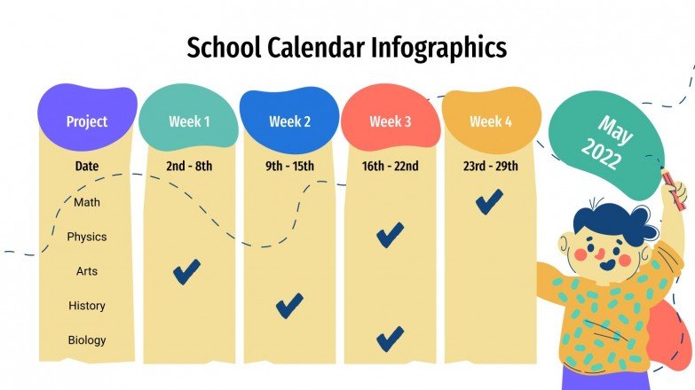 School Calendar Infographics | Google Slides & PowerPoint