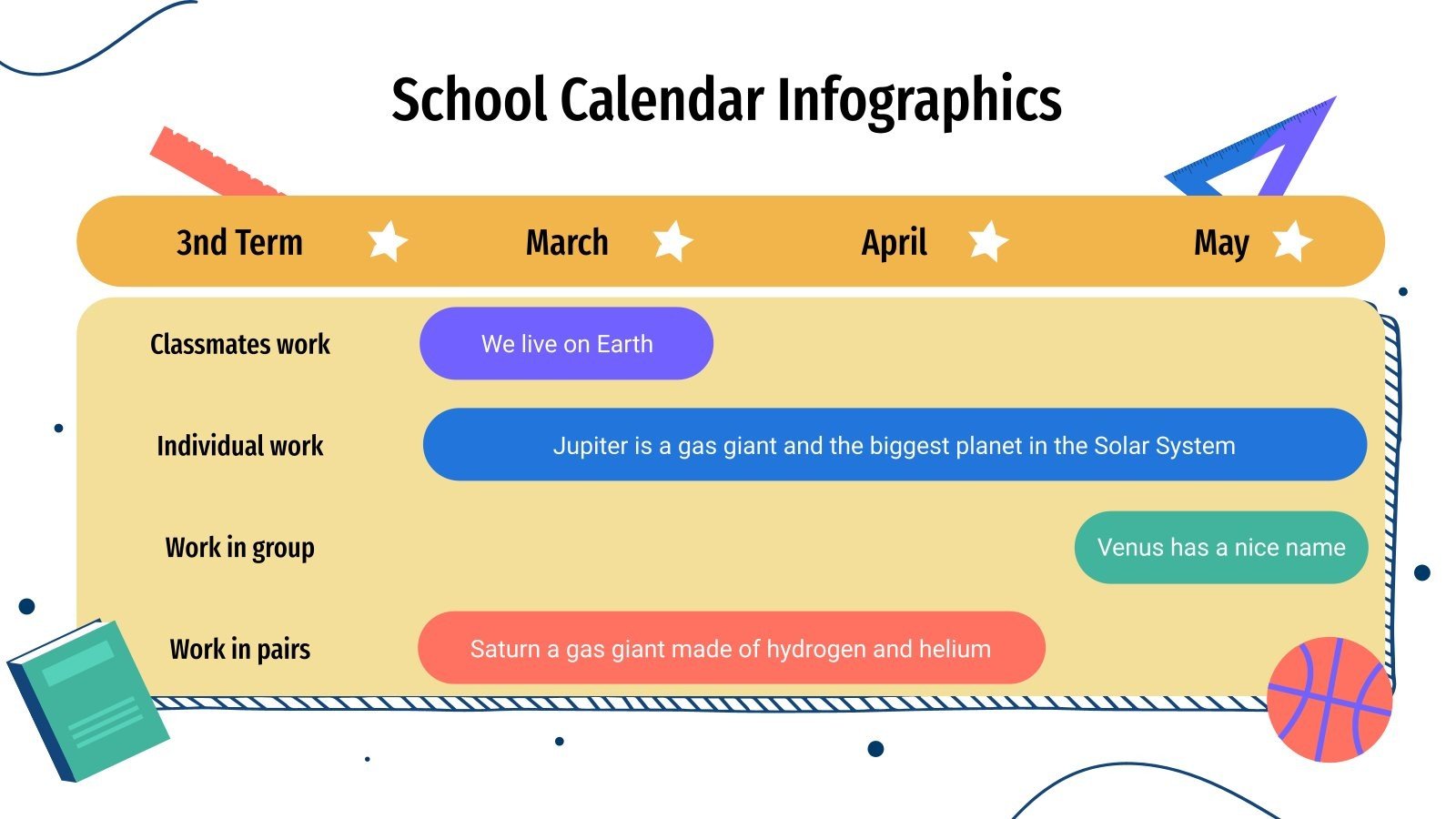 School Calendar Infographics | Google Slides & PowerPoint