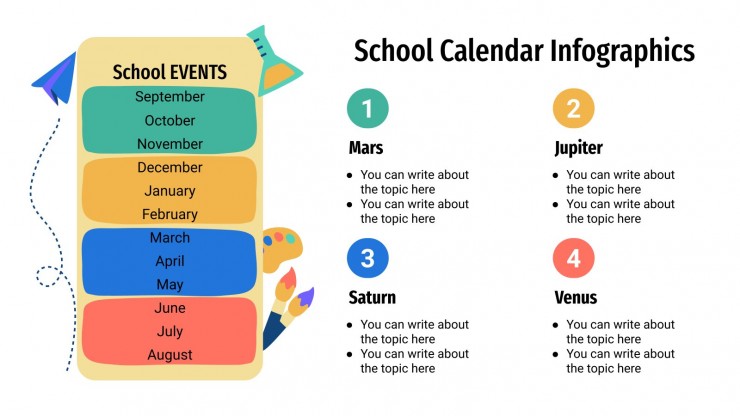 School Calendar Infographics | Google Slides & PowerPoint