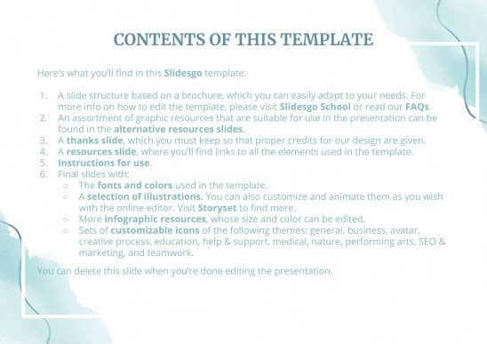 Watercolor Thesis Defense Brochure | Google Slides & PPT