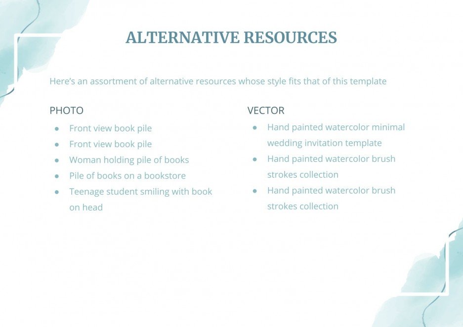 Watercolor Thesis Defense Brochure | Google Slides & PPT