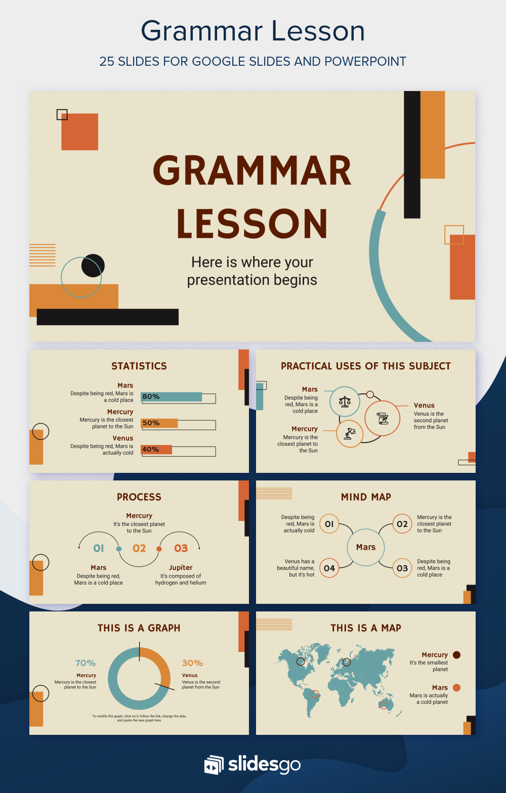 Grammar Lesson Google Slides theme and PowerPoint template